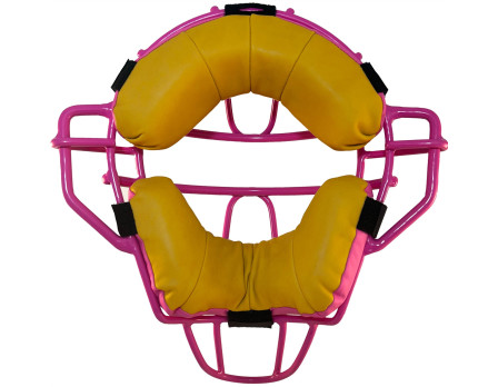 Wilson MLB Pink Dyna-Lite Aluminum Umpire Mask with Pink and Tan | Ump ...
