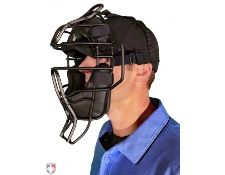 Diamond Matte Black Big League Aluminum Umpire Mask with Leather | Ump ...