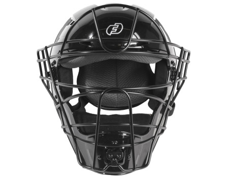 Force3 Black Defender XS3 Hockey Style Umpire Helmet | Ump Attire