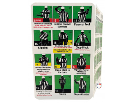 RefSmart Deluxe Football Referee Signal & Yardage Card | Ump Attire