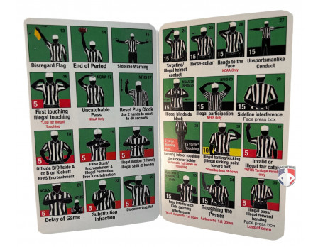 RefSmart Deluxe Football Referee Signal & Yardage Card | Ump Attire