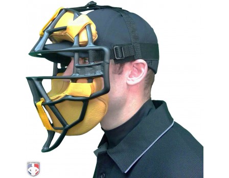 All-Star Black Magnesium Umpire Mask with Vintage Tan Leather | Masks ...