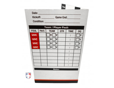 Williams Ultimate Football Referee Information Cards | Ump Attire