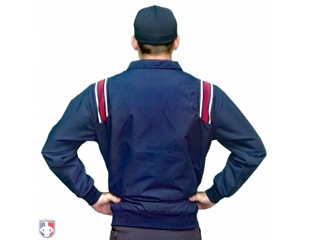 Smitty Traditional Half-Zip Umpire Jacket - Navy and Red | Ump Attire