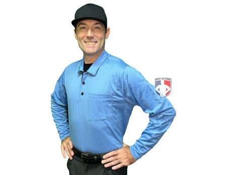 Smitty V3 Major League Replica Long Sleeve Umpire Shirt - Sky Blue with ...