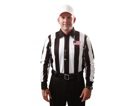 Smitty 2 1/4" Stripe Long Sleeve Football Referee Shirt with CHEST USA ...